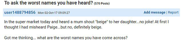 Parents reveal the most outrageous baby names they've heard