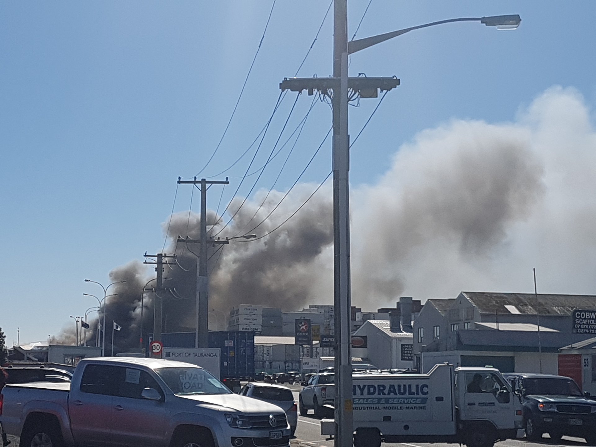 Port of Tauranga building 'absolutely levelled' in massive fire